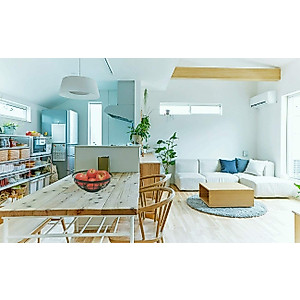 Large Wooden Fruit Bowl for Kitchen Countertop & Dining Room, Decorative Wooden Wire Basket for Living Room- ShinYik Japanese Zakka Style with Bamboo Wood and Rust Resistance Black Iron