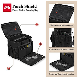 Porch Shield Portable Power Station Carrying Storage Bag for Jackery Solar Generator Explorer 160 240 300