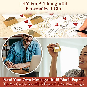 STOFINITY 60 Mini Love Notes For Him Her - Cute Couple Gifts For Boyfriend Birthday Gift Ideas, Christmas Gifts For Girlfriend Long Distance, Lunch Notes For Husband, Romantic Valentines Day Gifts