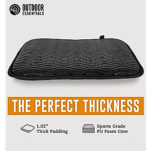 OutdoorEssentials Kayak Seat Cushion, Seat Pad - Kayak Cushion Seat Waterproof - Anti Slip Kayak Gel Seat Cushion & Kayak Seat Bottom - Black