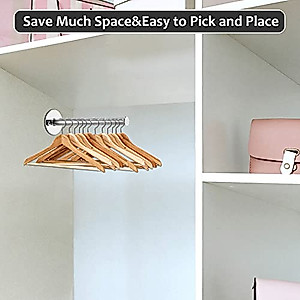 304 Stainless Steel Clothes Hangers Storage Stacker Bath Towel Hangers Coats Handbags Hangers Multi-Use Organizers for Closet,Cloakroom,Balcony, Bathrooms,Laundry Room Easy to Install
