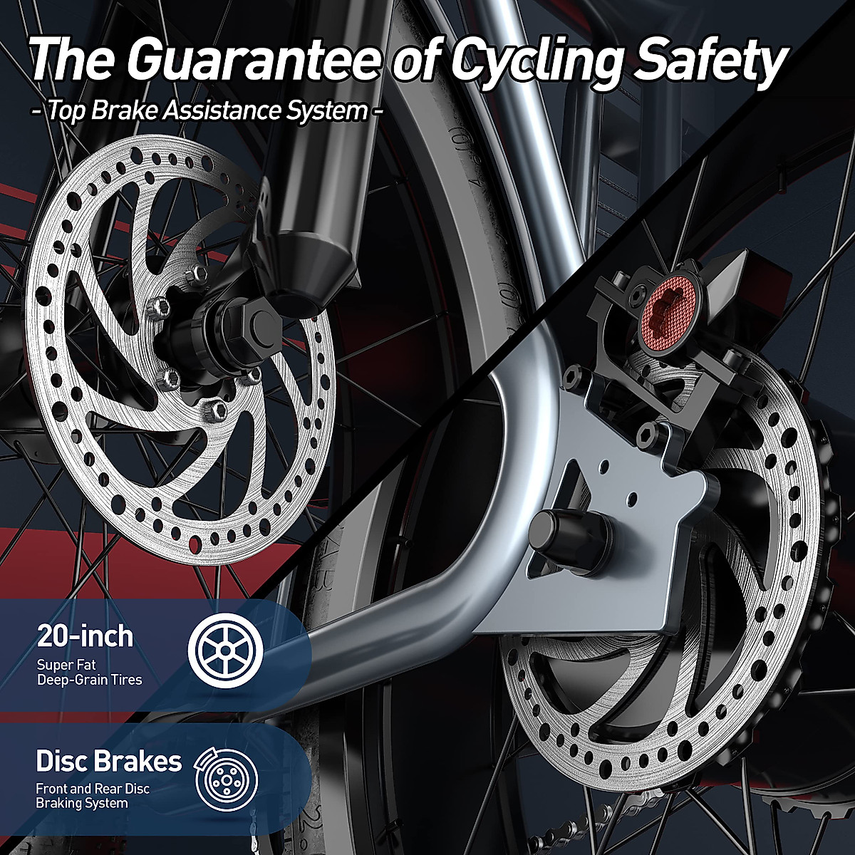 SMARTRAVEL 20" Fat Tire Electric Bike with Removable 48V 23.2 Ah Lithium Battery, 1200W Electric Bicycle E-Bike Ebike Regenerative Cool Motorcycle, with Free Bicycle Riding Accessories for Women Men