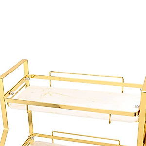 Bathroom Standing Rack, Easy to Bathroom Storage Shelf Stable White and Gold Wall Mounted for Bedroom(3 Tier)