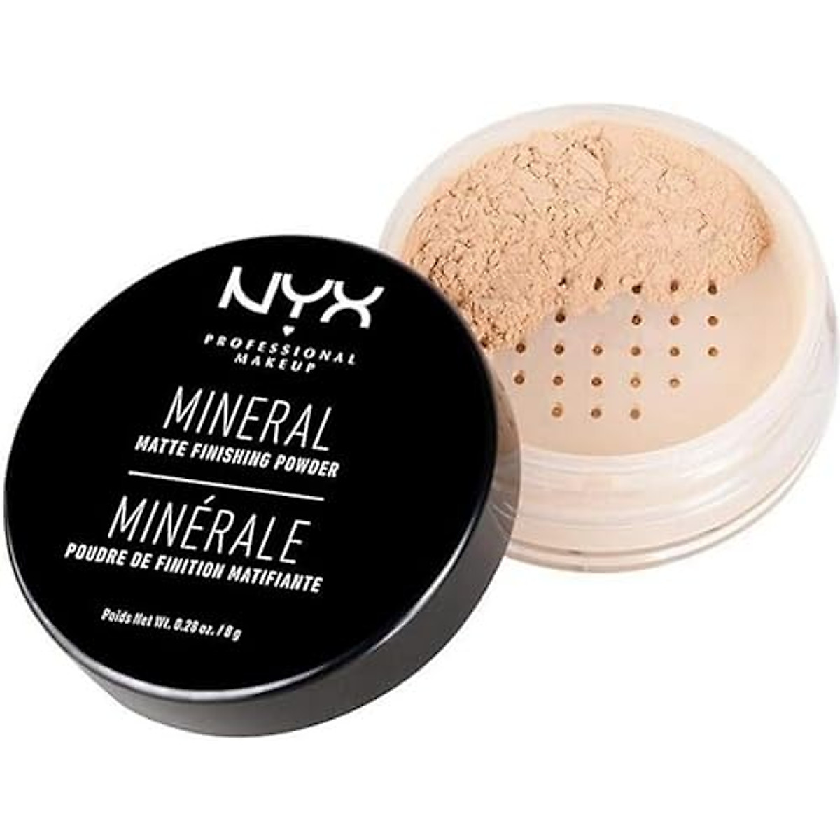 NYX PROFESSIONAL MAKEUP Mineral Matte Finishing Powder, Loose Setting Powder - Light/Medium