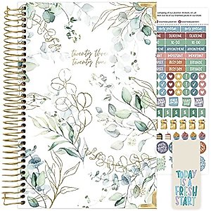 HARDCOVER bloom daily planners 2023-2024 Academic Year Day Planner (July 2023 - July 2024) - Passion/Goal Organizer - Monthly & Weekly Inspirational Agenda Book - 5.5" x 8.25" - Floral Gouache