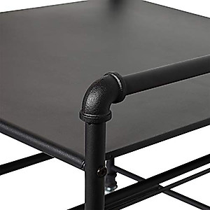 Fridge Stand Supreme - Drawer Organization - Black Frame with Gray Drawers