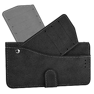 Asuwish Compatible with Xiaomi Redmi Note 8 Pro Wallet Case and Tempered Glass Screen Protector Flip Credit Card Holder Stand Lanyard Cell Accessories Phone Cover for Redme Note8 8pro Women Men Black