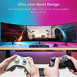 Z-Edge UG27 27-inch Curved Gaming Monitor 16:9 1920x1080 200/144Hz 1ms Frameless LED Gaming Monitor, AMD Freesync Premium Display Port HDMI Built-in Speakers