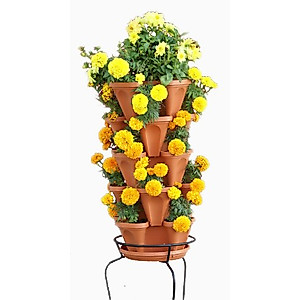 Mr. Stacky 5-Tier Strawberry Planter Pot, 5 Pots
