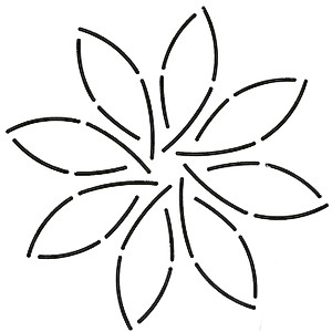 Quilting Creations Pinwheel Quilt Stencil, 7"