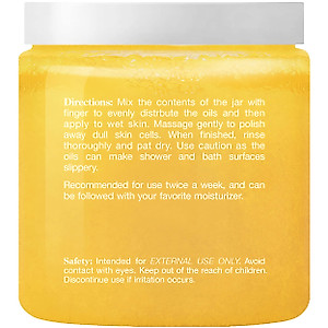 Majestic Pure Sweet Orange Body Scrub for All Natural Skin Care - Exfoliating Multi Purpose Body and Facial Scrub Moisturizes and Nourishes Face and Skin - 10 oz - Great Gift for Her
