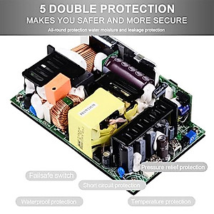 TorqCali EPP-500-54 500W 54V Open Frame Power Supply, Constant Voltage, 5"x3", Green, Industrial Grade, for Industrial Machinery, Battery Charging, Telecom Systems