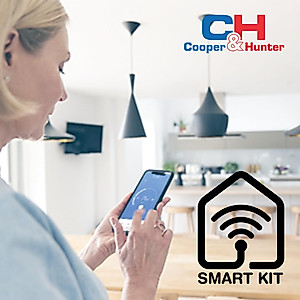 Cooper&Hunter Hyper Heat 24,000 BTU 2 TON Central Mini Split AC Air to Air Heat Pump System with Multi Position Air Handler Unit Including 25ft Installation Kit
