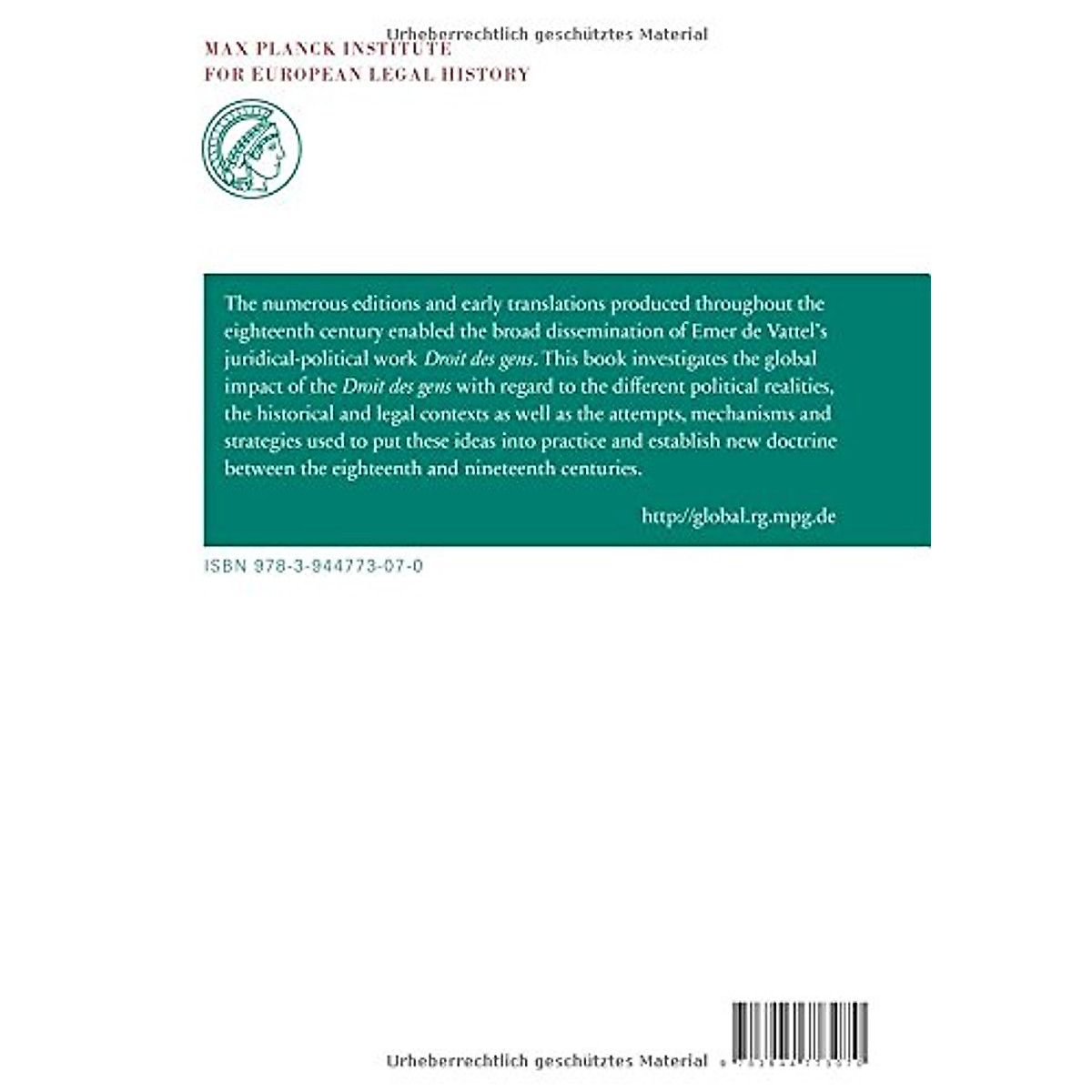 L'eterno ritorno del Droit des gens di Emer de Vattel (secc. XVIII-XIX)