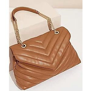 Women’s Leather Tote Handbag Elegant Shoulder Bag Medium Satchel Hobo Crossbody Bag with Adjustable Straps