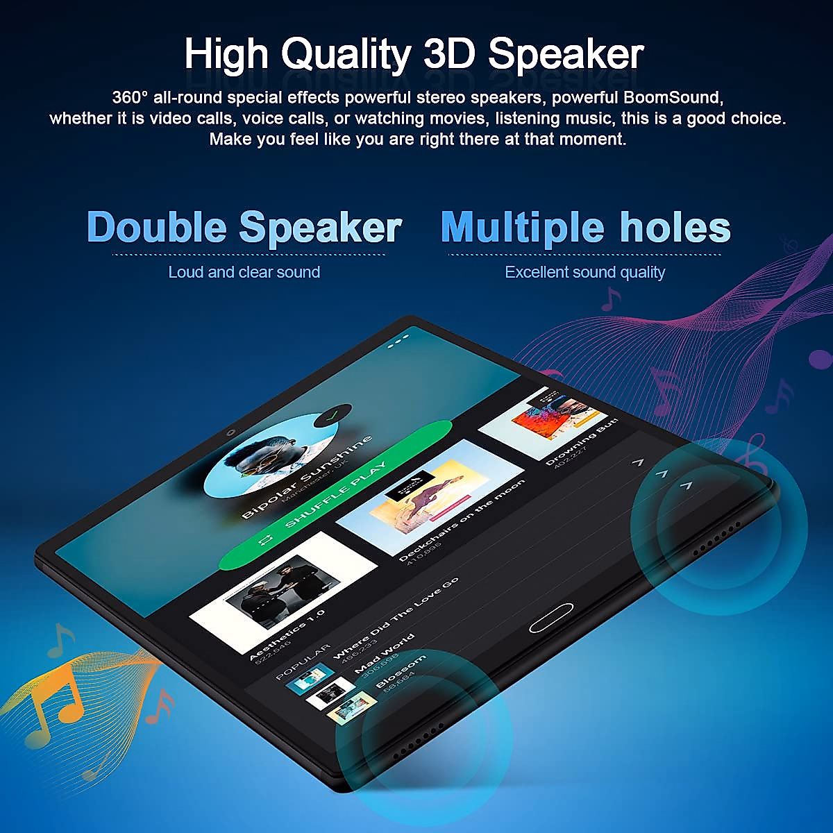 Tablet 10 inch, Android 11.0 GMS Tablets with 4GB RAM 64GB Storage, 128GB Expandable, Quad Core, 10" 1280x800 IPS HD Screen, 6000mAh Battery, 13 MP Camera Support 5.0 Bluetooth, GPS, Dual Wifi 5G＆2.4G