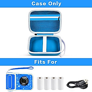 casmilee Kids Instant Camera Case Compatible with VTech/KidiZoom PrintCam & Thermal Rolls Print Camera Refill Paper, Creator Cam Accessories Travel Storage- Bag Only (Blue)