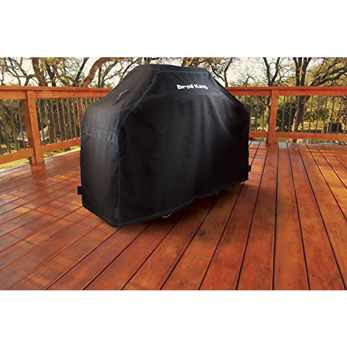 Broil King 68491 Heavy-Duty PVC Polyester Grill Cover,Black 63-Inches