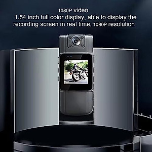GOWENIC 1080P Mini Body Camera Infrared Night Motion Detection 180 Degree Rotation Lens 1.54inch Display Body Worn Camera for Security Monitoring