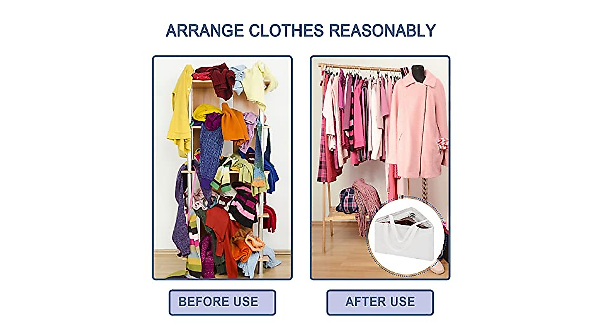 Space-Saving Triangle Hanger Storage Bag with Handles