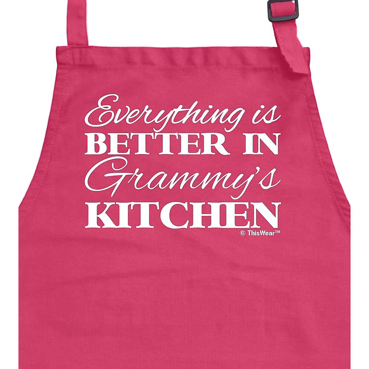 Grammy Gifts For Women Everything Is Better In Grammy's Kitchen Two Pocket Adjustable Bib Apron Heliconia