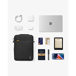 tomtoc 360 Protective Laptop Sleeve Designed for 16-inch New MacBook Pro M4/M3/M2/M1 Pro/Max 2024-2019, Water-Resistant Well-Organized Accessory Sleeve Case with Handle