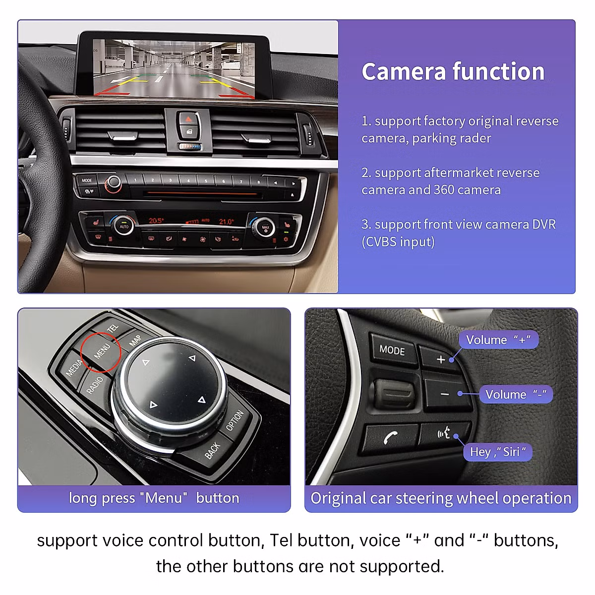 Road Top Wireless Carplay Wireless Android Auto for BMW 1 2 3 4 Series F20 F21 F22 F23 F30 F31 F32 F33 2011-2015 Year with NBT System, Compatible with Apple Carplay Retrofit Kit Decoder