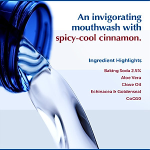 Eco-Dent Alcohol-Free Mouthwash, Cinnamon - Ultimate Essential MouthCare, Oral Care Mouth Wash for Adults, Baking Soda Mouth Rinse with Essential Oils + DailyRinse Single-Use Pack, Mint