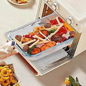 Chafing Dish Buffet Set Warming Tray with Lid Stainless Steel Buffet Server and Oven Safe Glass Warming Tray for Parties Buffets