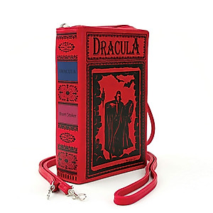Dracula Book Cross Body Bag in Vinyl, Red