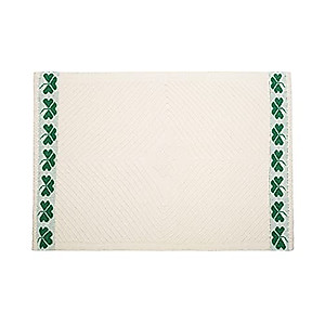 SAOL Shamrock Aran Throw Irish Blanket 100% Merino Wool 45''x 68'' (114 x 173 cm)