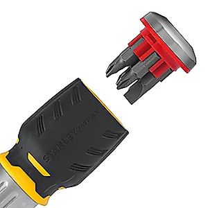 Stanley FMHT0-62688 Bit-Screwdriver with 6 Bits PH/PZ, Black/Yellow