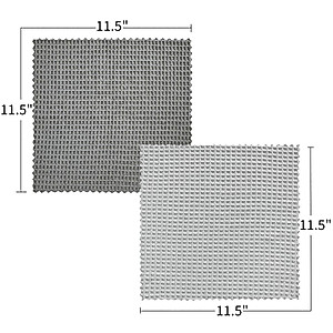 Barista Towel Set, Extra Thick Waffle Microfiber Coffee Cleaning Cloths for Espresso Machine, Steam Wand, Countertop, Grey, 3-Pack