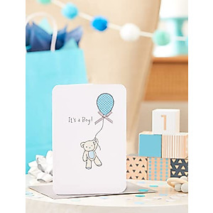American Greetings New Baby Boy Card (Bear with Balloon)