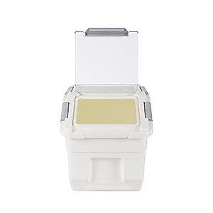 Grain Storage Container 20 lb (10 Liter) with Wheels Seal Locking Lid PP(Pack-2)