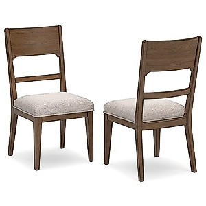 Signature Design by Ashley Cabalynn Traditional Dining Chair Set, 2 Count, Brown & Tan