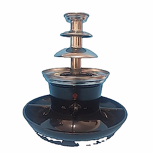 Chocolate Fondue Fountain Machine for Candy Butter Cheese (BLACK)