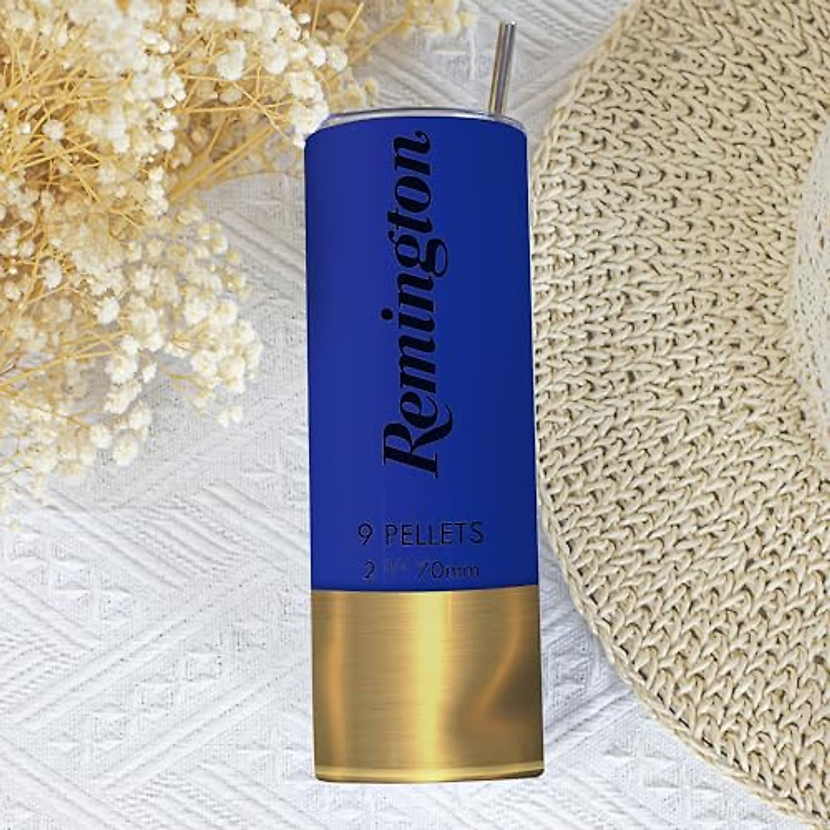 Men Gifts Funny Tumbler Shotgun Style Insulated Slim Tumbler with Lid and Straw Coffee Cup Creative Gift 20 Ounces Reusable Stainless Steel Water Bottle for Hot and Cold Drinks Tea Cup (blue)