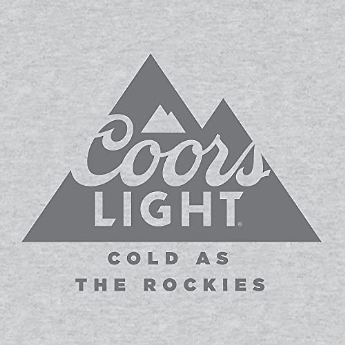 Tee Luv Men's Coors Light Beer Shirt - Cold As The Rockies Mountain Logo T-Shirt, Athletic Gray, M