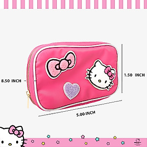 Sanrio Hello Kitty Nylon Jewelry Holder Organizer with Zip Closure - Officially Licensed Hello Kitty Jewelry Travel Organizer