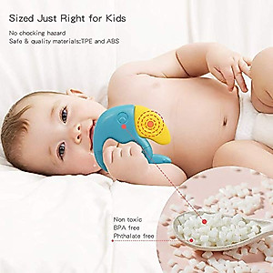 Baby Toy Rattle 8 Pcs with Storage Box Shaking Bell and Grabing Sensory Teething Spining Toy for Baby Infant, Toddlers, Boys and Girls 0-3 Years Old