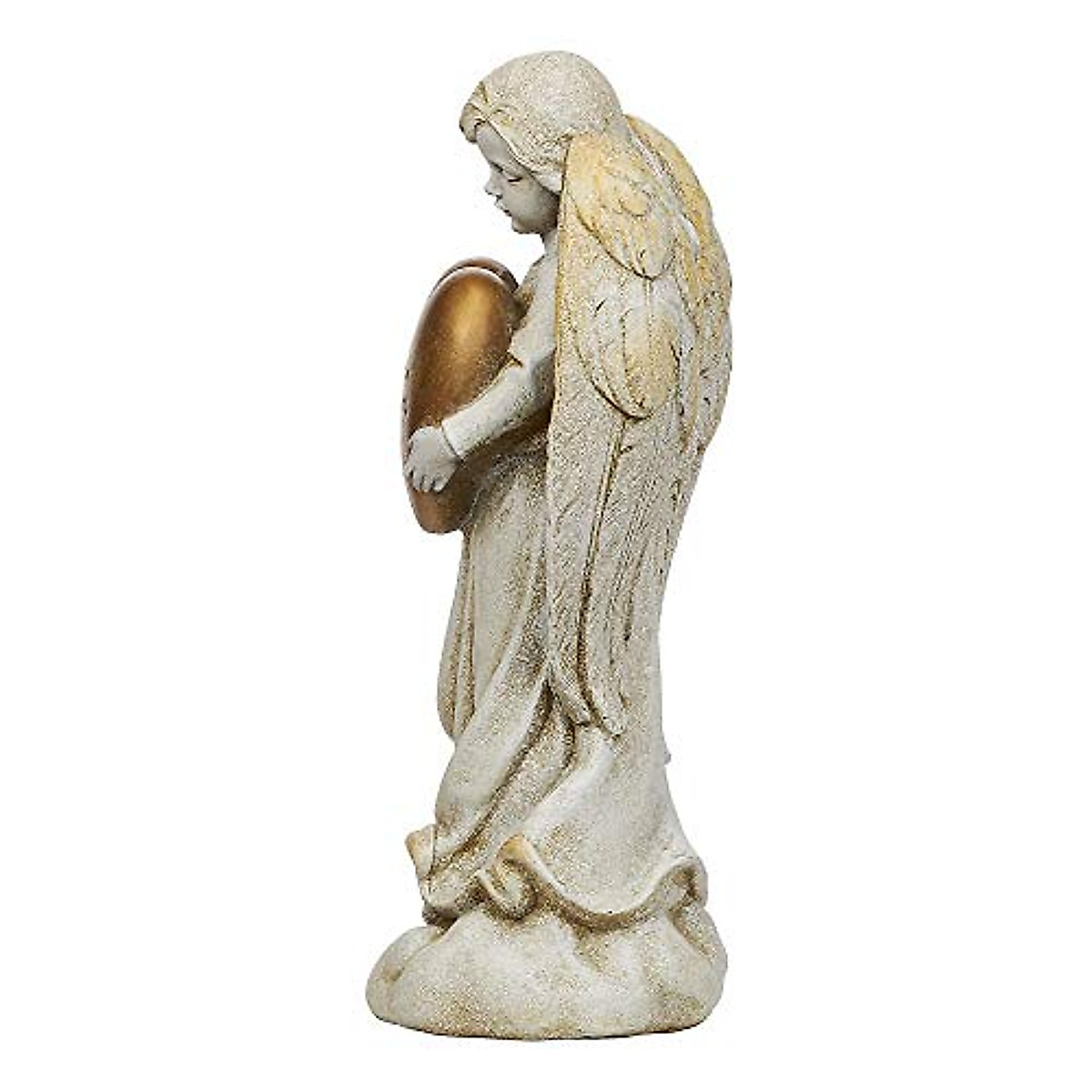 Joseph's Studio by Roman - Angel Holding Heart Memorial Garden Statue, Collection, 12.25" H, Resin and Stone, Decorative, Religious Gift, Home Indoor and Outdoor Decor, Durable, Long Lasting