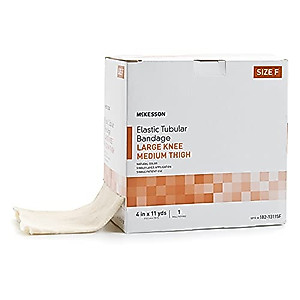 McKesson Elastic Tubular Support Bandage, Large Knee/Medium Thigh, Size F, 4 in by 11 yds, 1 Count, 1 Pack
