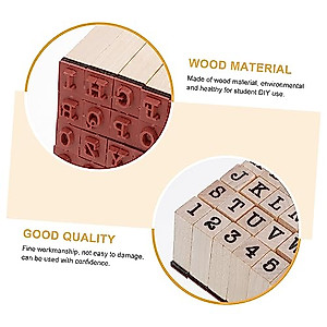Letter Flash Cards 1 Set Hand Stamp Scrapbook for Stamps Wooden Stamps for Wood DIY Letter Flash Cards Craft Sets Stamps Set Hand Account Stamp Stamper Seals Small Card Kits