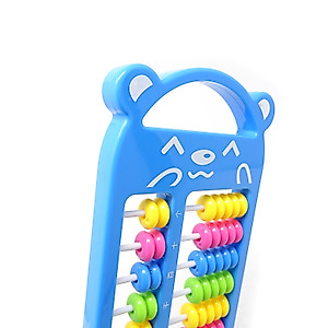 Honbay Cartoon Bear 11 Digits Plastic Chinese Abacus Soroban Arithmetic Tool Calculating Tool, Random Color