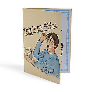 PIDELIGHT Funny Pop-Up Cards - This Is My Dad Trying To Read This Card Hilarious 3D Popup Birthday Card, Greeting Card Thanksgiving, Christmas Gift For Dad, Grandpa From Son Daughter Wife