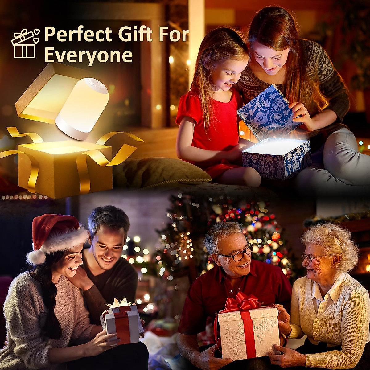 G Keni Baby Night Light for Kids, LED Touch Lamp, Stepless Dimming Nursery Lamp with Timer, Breastfeeding, Diaper Change, Sleep Aid, USB Rechargeable White/Natural/Warm Bedside Light for Bedroom