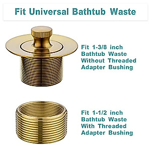 BESTILL Bathtub Drain Kit and Overflow Faceplate, Champagne Bronze