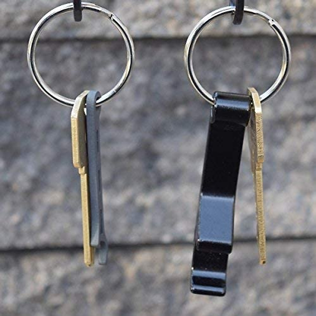 Brew Soldier Thin Titanium Beer Bottle Opener with Stainless Steel Key Ring - Made in the USA