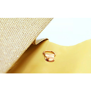 RAPENG Women's Evening Bag Glitter Clutch Wedding Bridal Purse Sparkle Cocktail Party Prom Handbag (gold)